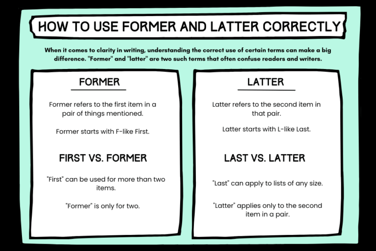 How to Use Former and Latter Correctly With the Examples
