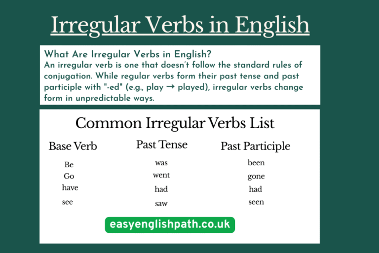 How Irregular Verbs in English Boost Your English Grammar