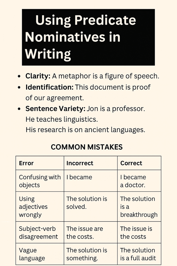 What Are Predicate Nominatives in English | Best Guide