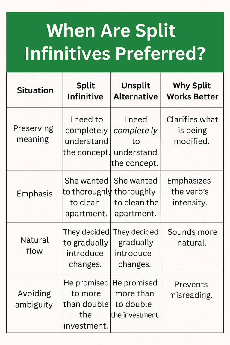 What Are Split Infinitives in English | Examples | Tips