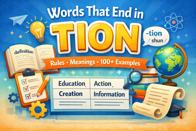 Words That End in -ing: Full List, Meanings & Examples